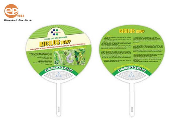 Quạt nhựa nan hoa dán decal thiết kế theo yêu cầu - Quatangep